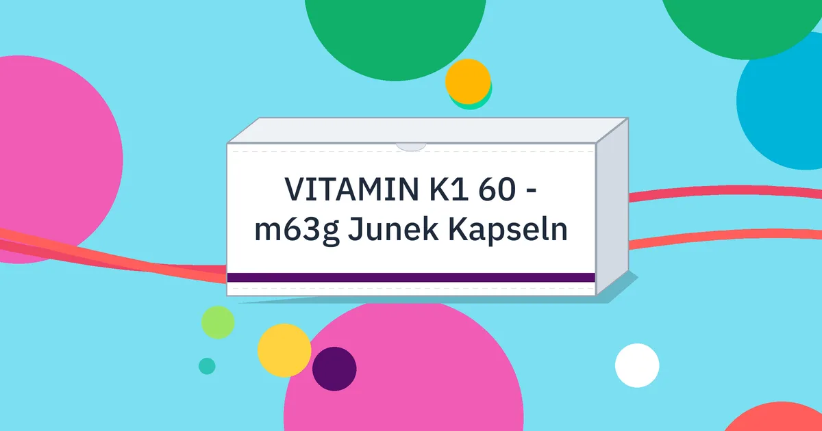 Symbolbild: Packung mit der Aufschrift VITAMIN K1 60 -m63g Junek Kapseln (PZN 10052914) – Verfügbarkeit und Bezug in Apotheken in Frankfurt am Main