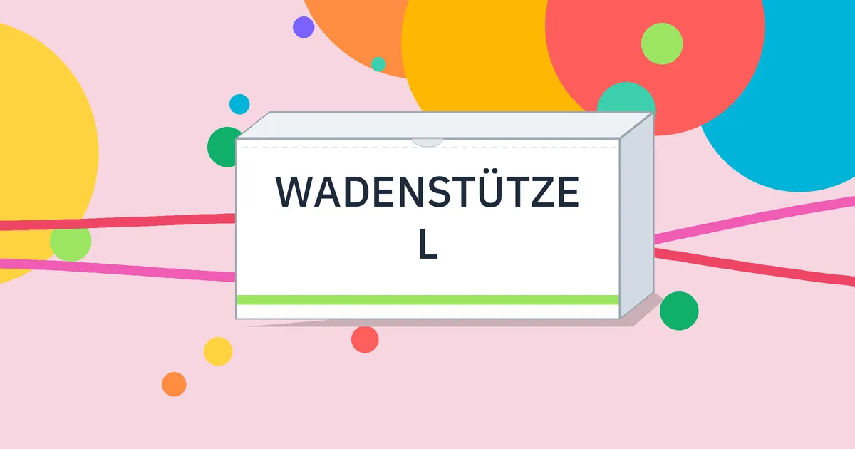 Symbolbild: Packung mit der Aufschrift WADENSTÜTZE L (PZN 19071758) – Verfügbarkeit und Bezug in Apotheken in Frankfurt am Main