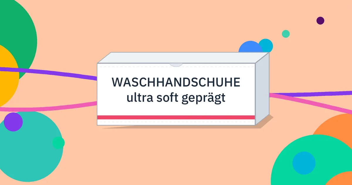 Symbolbild: Packung mit der Aufschrift WASCHHANDSCHUHE ultra soft geprägt (PZN 06714396) – Verfügbarkeit und Bezug in Apotheken in Frankfurt am Main