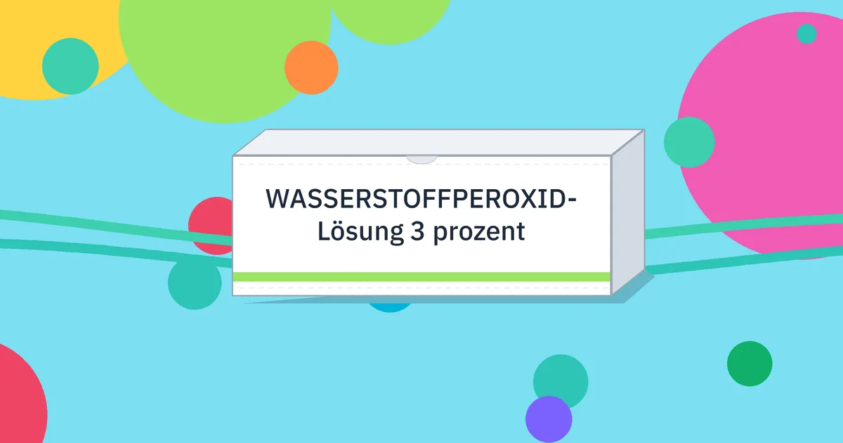 Symbolbild: Packung mit der Aufschrift WASSERSTOFFPEROXID-Lösung 3 prozent (PZN 02732799) – Verfügbarkeit und Bezug in Apotheken in Frankfurt am Main