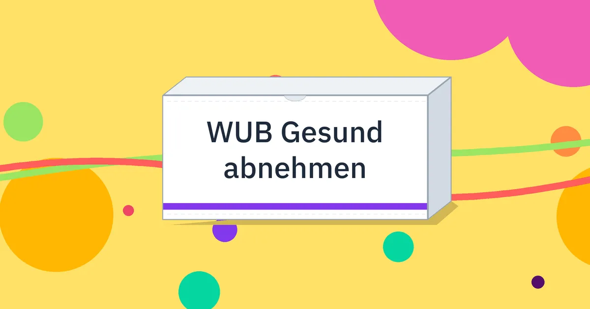 Symbolbild: Packung mit der Aufschrift WUB Gesund abnehmen (PZN 16228656) – Verfügbarkeit und Bezug in Apotheken in Frankfurt am Main