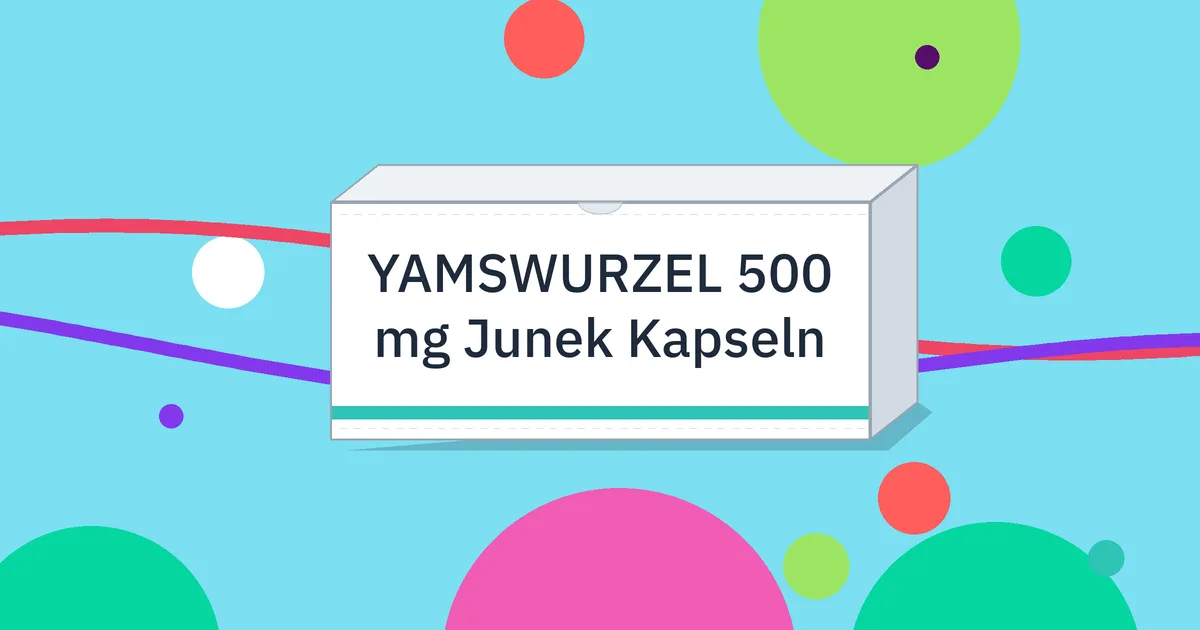 Symbolbild: Packung mit der Aufschrift YAMSWURZEL 500 mg Junek Kapseln (PZN 10396329) – Verfügbarkeit und Bezug in Apotheken in Frankfurt am Main