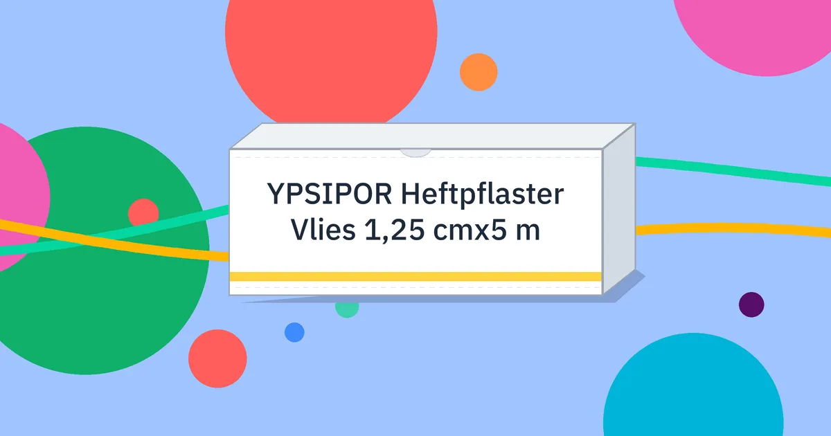 Symbolbild: Packung mit der Aufschrift YPSIPOR Heftpflaster Vlies 1,25 cmx5 m (PZN 12603560) – Verfügbarkeit und Bezug in Apotheken in Frankfurt am Main