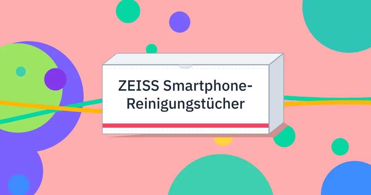 Symbolbild: Packung mit der Aufschrift ZEISS Smartphone-Reinigungstücher (PZN 16914305) – Verfügbarkeit und Bezug in Apotheken in Frankfurt am Main