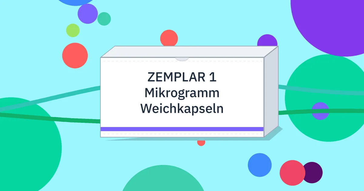 Symbolbild: Packung mit der Aufschrift ZEMPLAR 1 Mikrogramm Weichkapseln (PZN 11037992) – Verfügbarkeit und Bezug in Apotheken in Frankfurt am Main