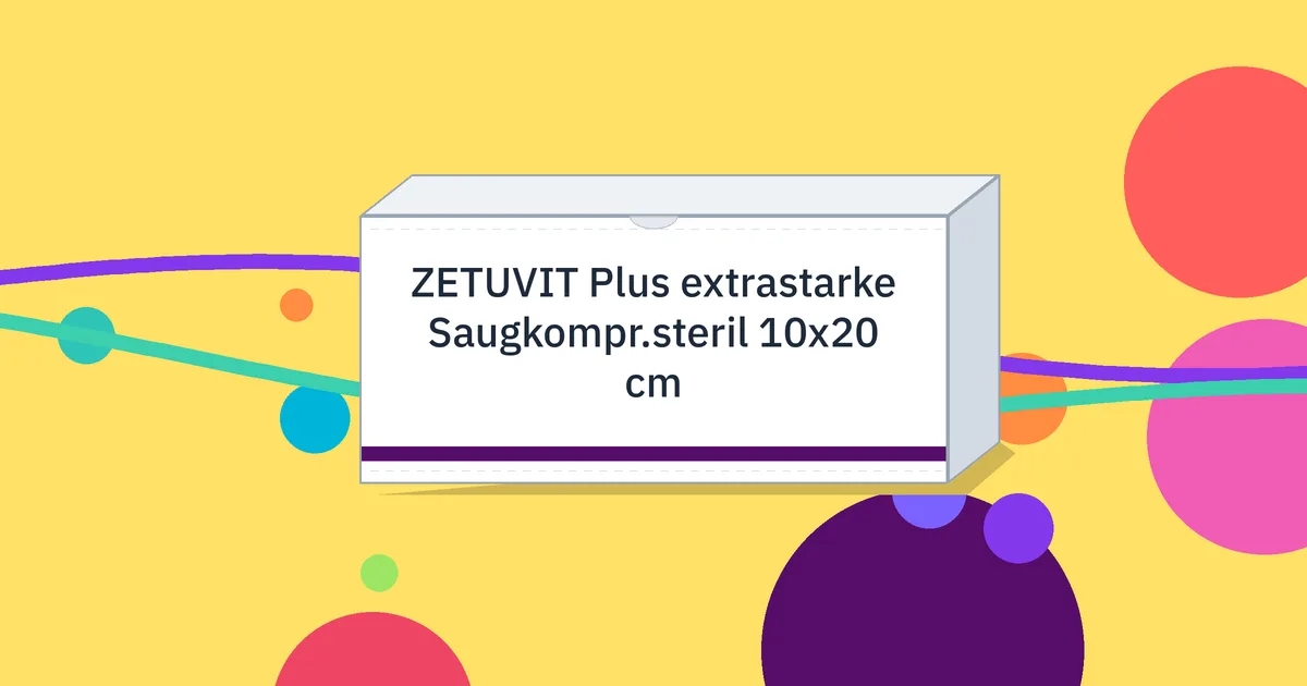 Symbolbild: Packung mit der Aufschrift ZETUVIT Plus extrastarke Saugkompr.steril 10x20 cm (PZN 16017907) – Verfügbarkeit und Bezug in Apotheken in Frankfurt am Main