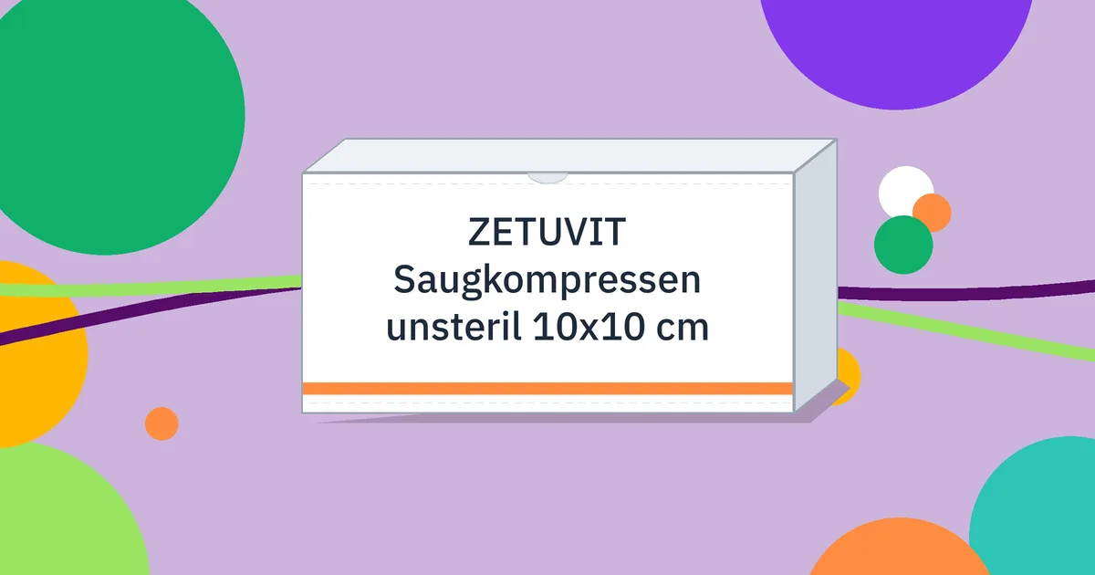 Symbolbild: Packung mit der Aufschrift ZETUVIT Saugkompressen unsteril 10x10 cm (PZN 09178691) – Verfügbarkeit und Bezug in Apotheken in Frankfurt am Main