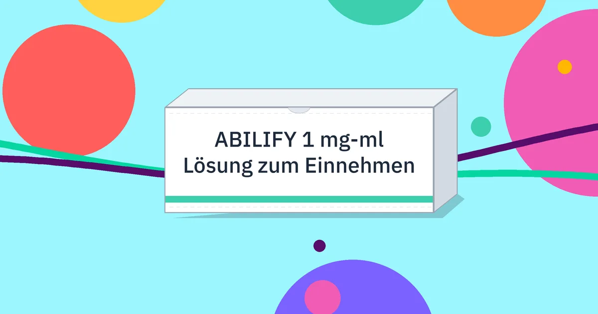 Symbolbild: Packung mit der Aufschrift ABILIFY 1 mg-ml Lösung zum Einnehmen (PZN 15210588) – Verfügbarkeit und Bezug in Apotheken in Frankfurt am Main