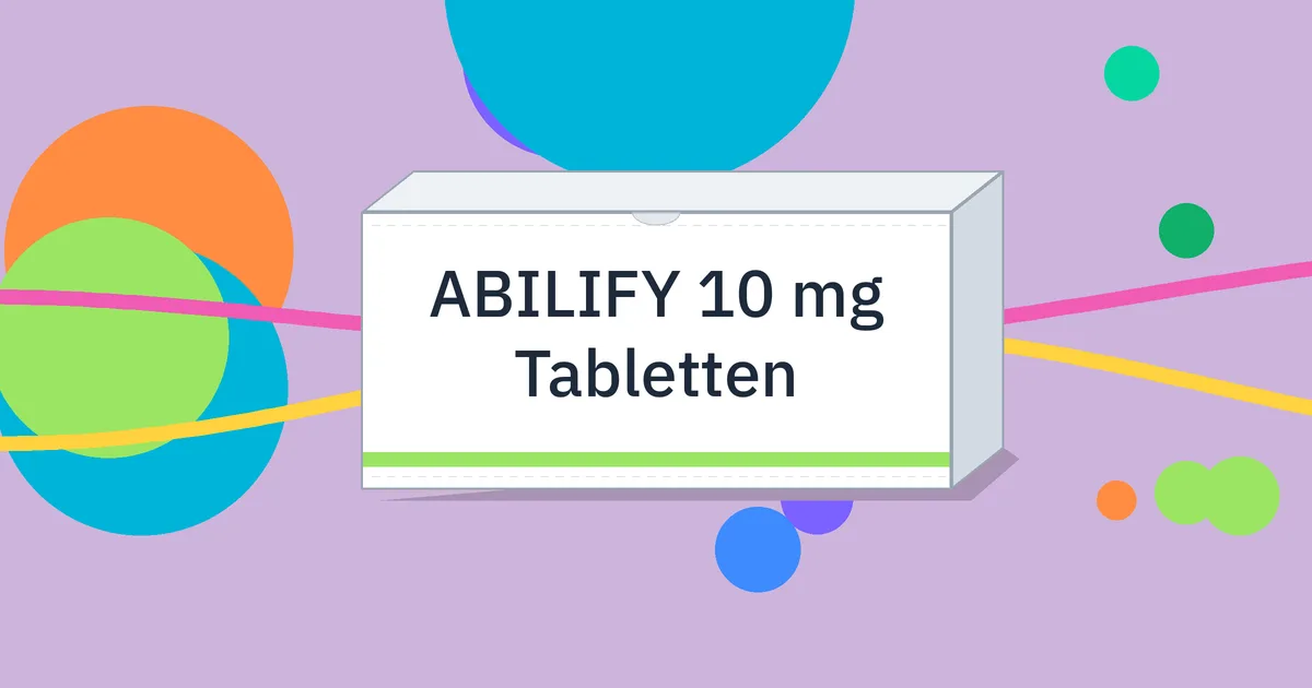 Symbolbild: Packung mit der Aufschrift ABILIFY 10 mg Tabletten (PZN 07049452) – Verfügbarkeit und Bezug in Apotheken in Frankfurt am Main