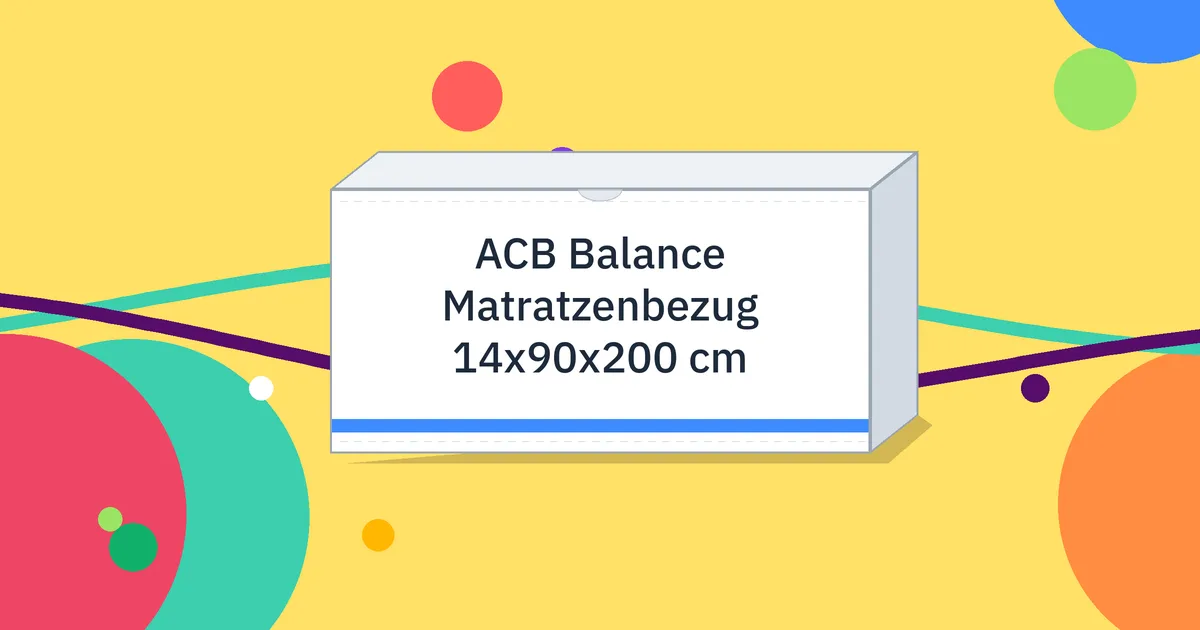 Symbolbild: Packung mit der Aufschrift ACB Balance Matratzenbezug 14x90x200 cm (PZN 11648715) – Verfügbarkeit und Bezug in Apotheken in Frankfurt am Main