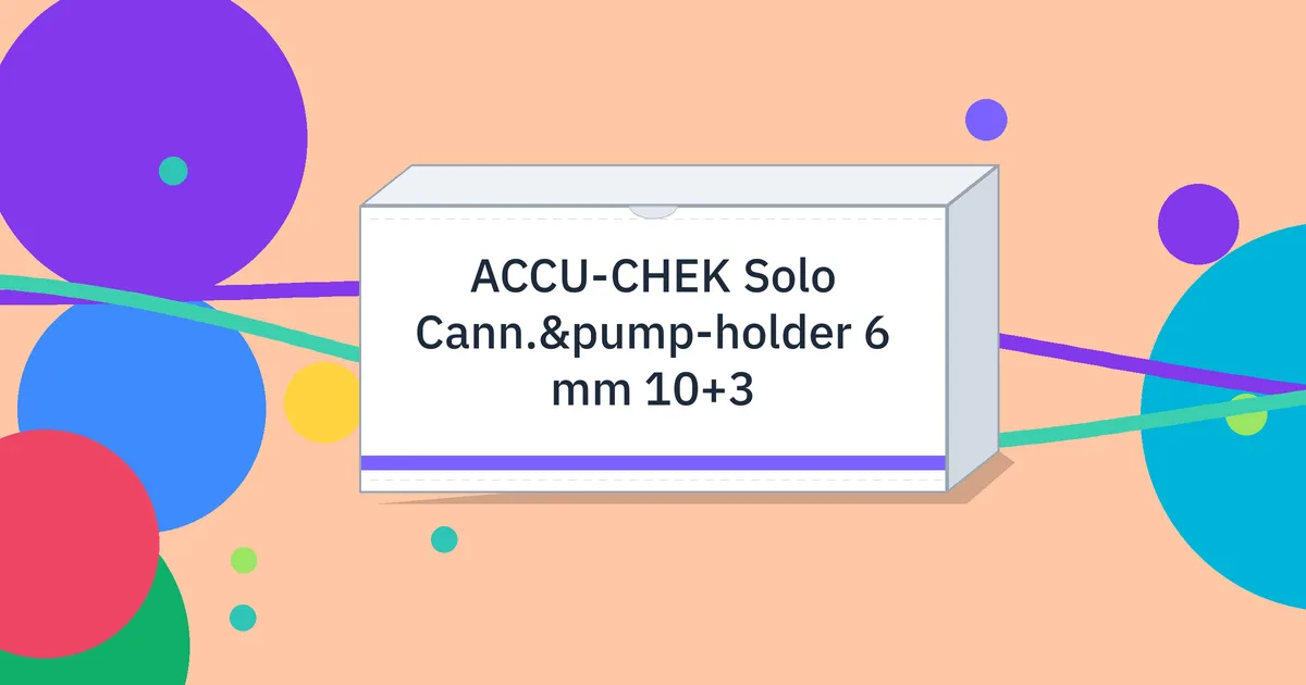 Symbolbild: Packung mit der Aufschrift ACCU-CHEK Solo Cann.&pump-holder 6 mm 10+3 (PZN 16797302) – Verfügbarkeit und Bezug in Apotheken in Frankfurt am Main
