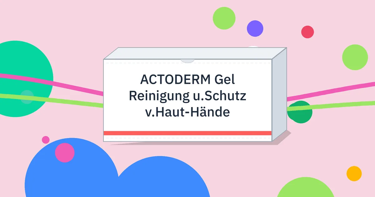 Symbolbild: Packung mit der Aufschrift ACTODERM Gel Reinigung u.Schutz v.Haut-Hände (PZN 10985600) – Verfügbarkeit und Bezug in Apotheken in Frankfurt am Main