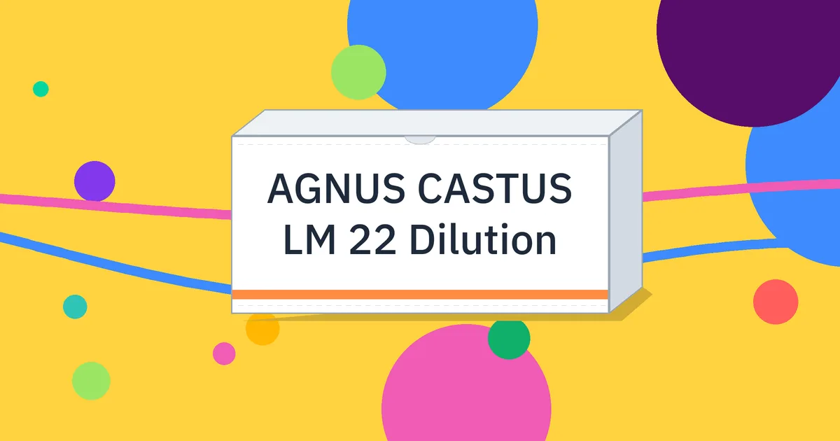 Symbolbild: Packung mit der Aufschrift AGNUS CASTUS LM 22 Dilution (PZN 13305416) – Verfügbarkeit und Bezug in Apotheken in Frankfurt am Main