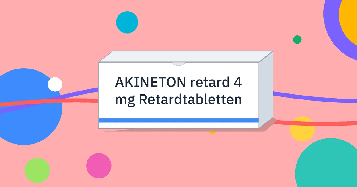 Symbolbild: Packung mit der Aufschrift AKINETON retard 4 mg Retardtabletten (PZN 02130497) – Verfügbarkeit und Bezug in Apotheken in Frankfurt am Main