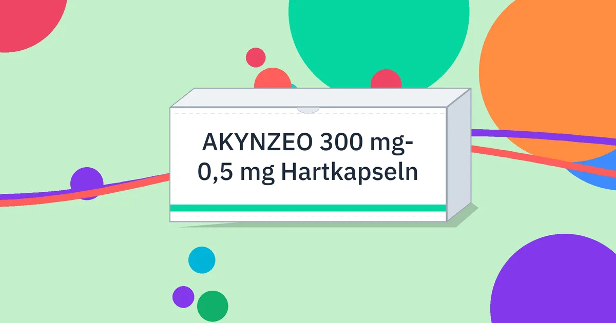 Symbolbild: Packung mit der Aufschrift AKYNZEO 300 mg-0,5 mg Hartkapseln (PZN 16911034) – Verfügbarkeit und Bezug in Apotheken in Frankfurt am Main
