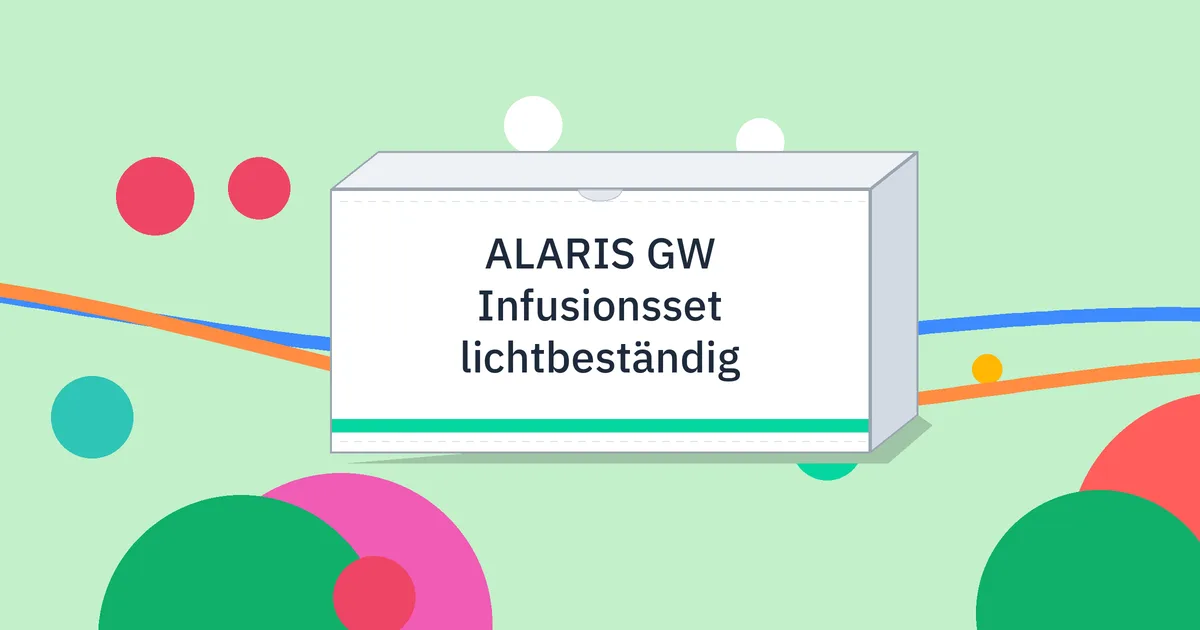 Symbolbild: Packung mit der Aufschrift ALARIS GW Infusionsset lichtbeständig (PZN 03044966) – Verfügbarkeit und Bezug in Apotheken in Frankfurt am Main