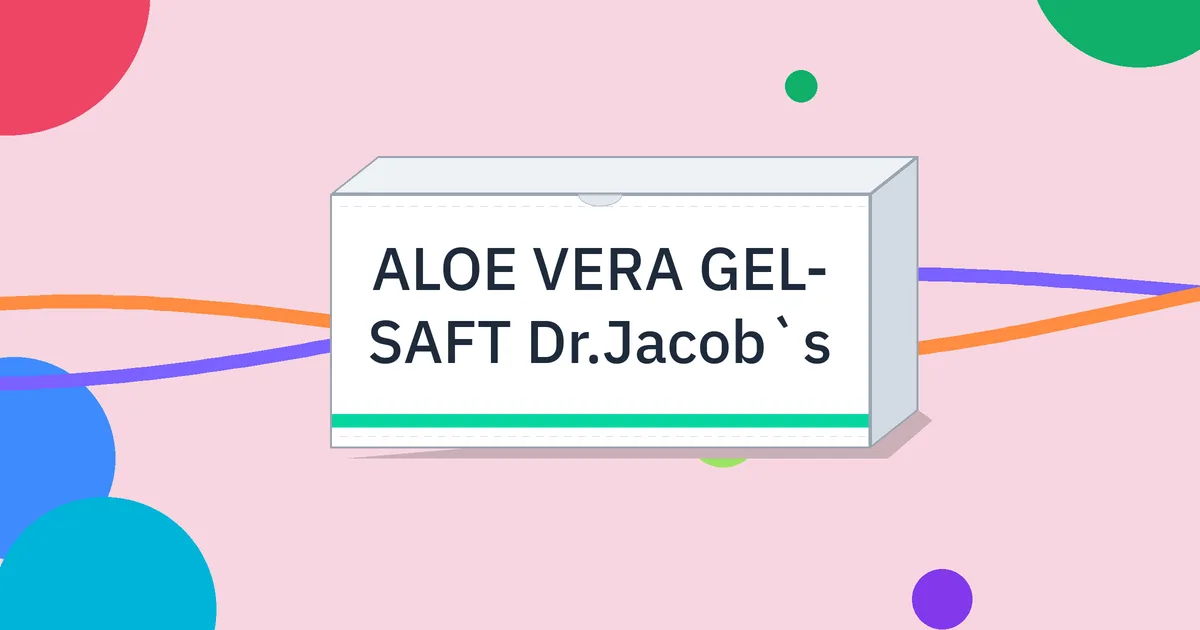 Symbolbild: Packung mit der Aufschrift ALOE VERA GEL-SAFT Dr.Jacob`s (PZN 14309095) – Verfügbarkeit und Bezug in Apotheken in Frankfurt am Main