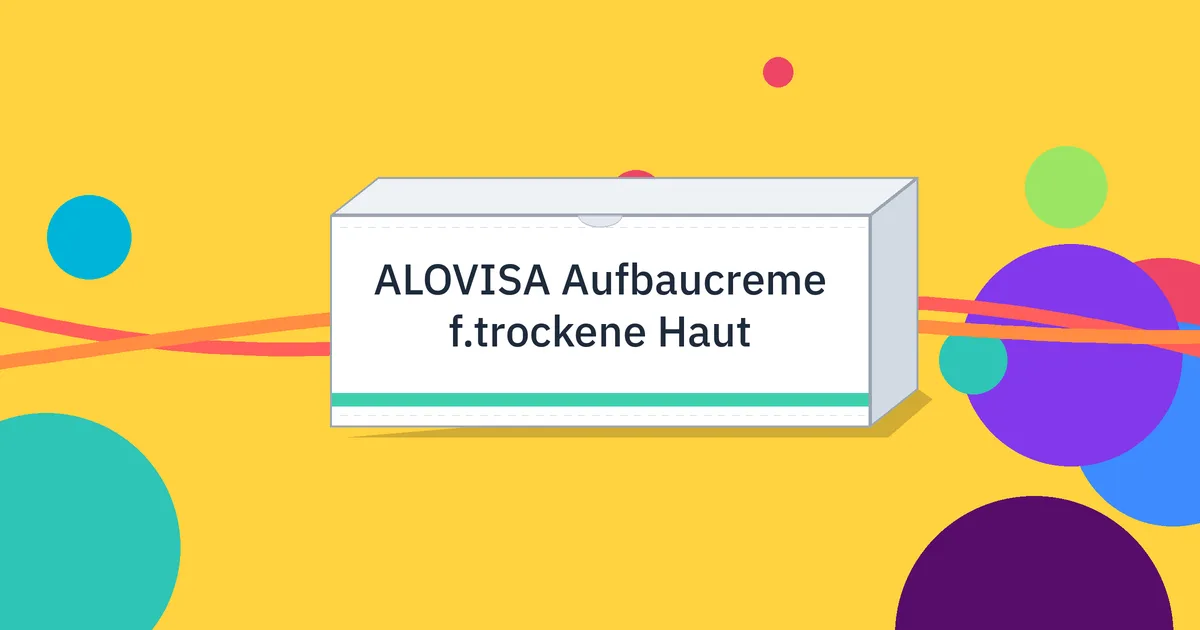 Symbolbild: Packung mit der Aufschrift ALOVISA Aufbaucreme f.trockene Haut (PZN 03916455) – Verfügbarkeit und Bezug in Apotheken in Frankfurt am Main