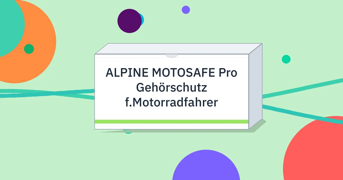 Symbolbild: Packung mit der Aufschrift ALPINE MOTOSAFE Pro Gehörschutz f.Motorradfahrer (PZN 13925923) – Verfügbarkeit und Bezug in Apotheken in Frankfurt am Main