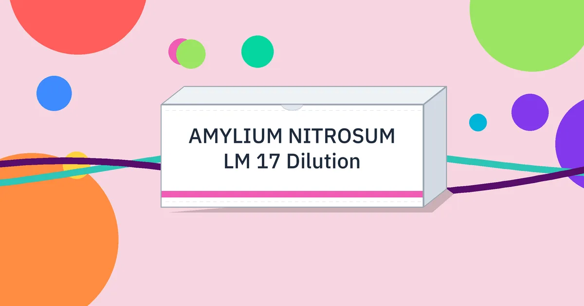 Symbolbild: Packung mit der Aufschrift AMYLIUM NITROSUM LM 17 Dilution (PZN 13326565) – Verfügbarkeit und Bezug in Apotheken in Frankfurt am Main