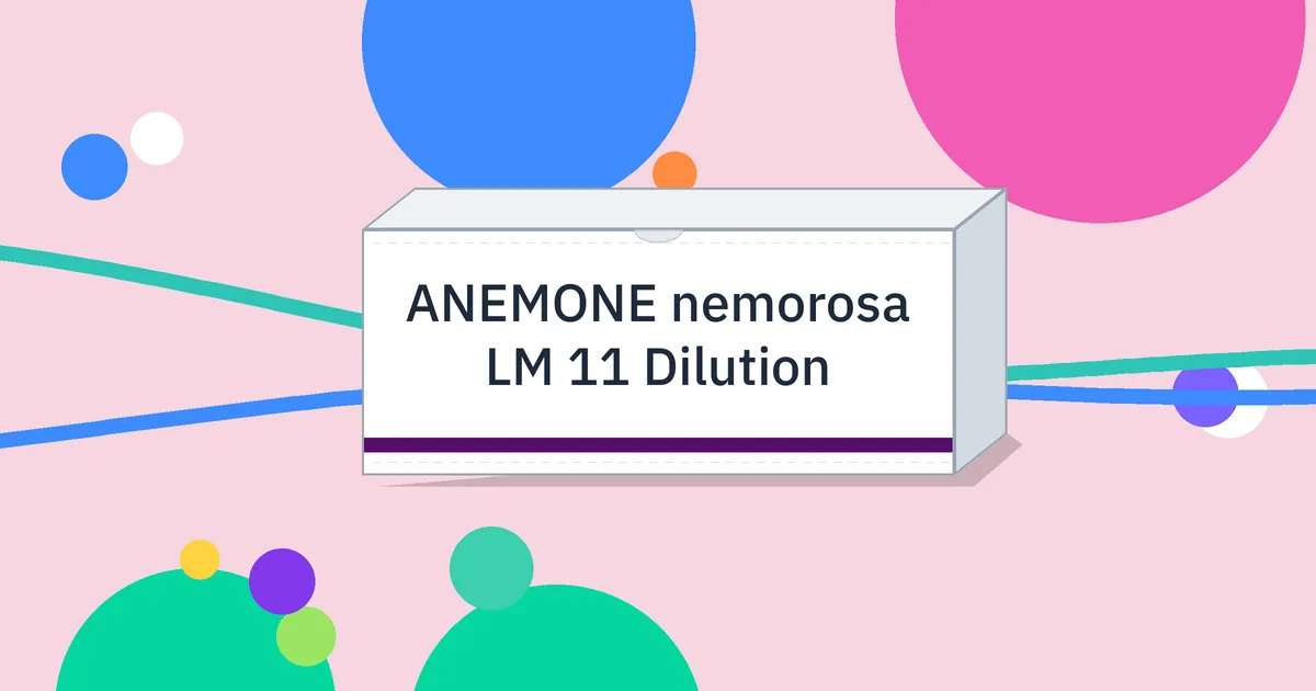 Symbolbild: Packung mit der Aufschrift ANEMONE nemorosa LM 11 Dilution (PZN 13366547) – Verfügbarkeit und Bezug in Apotheken in Frankfurt am Main