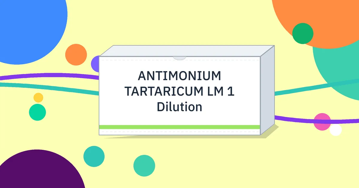 Symbolbild: Packung mit der Aufschrift ANTIMONIUM TARTARICUM LM 1 Dilution (PZN 12764553) – Verfügbarkeit und Bezug in Apotheken in Frankfurt am Main