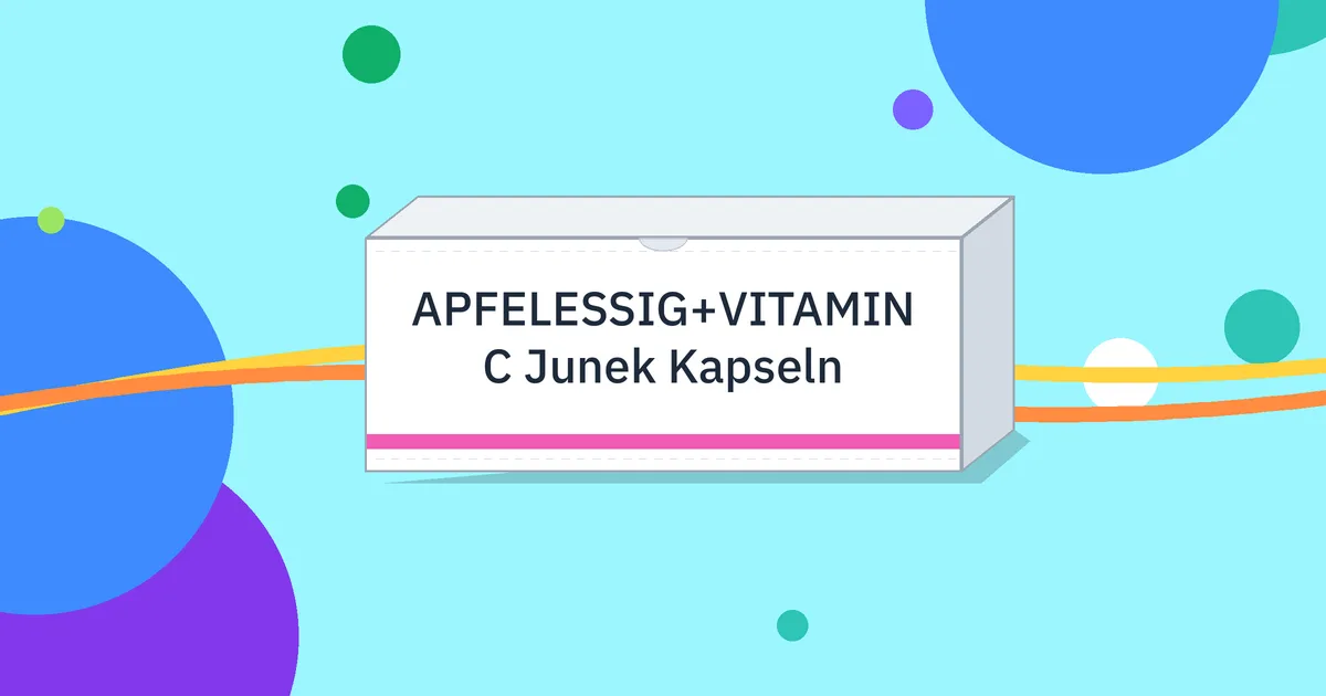 Symbolbild: Packung mit der Aufschrift APFELESSIG+VITAMIN C Junek Kapseln (PZN 07078850) – Verfügbarkeit und Bezug in Apotheken in Frankfurt am Main