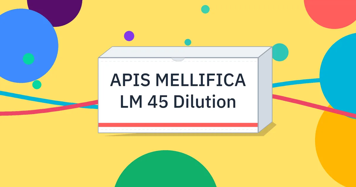 Symbolbild: Packung mit der Aufschrift APIS MELLIFICA LM 45 Dilution (PZN 12765297) – Verfügbarkeit und Bezug in Apotheken in Frankfurt am Main