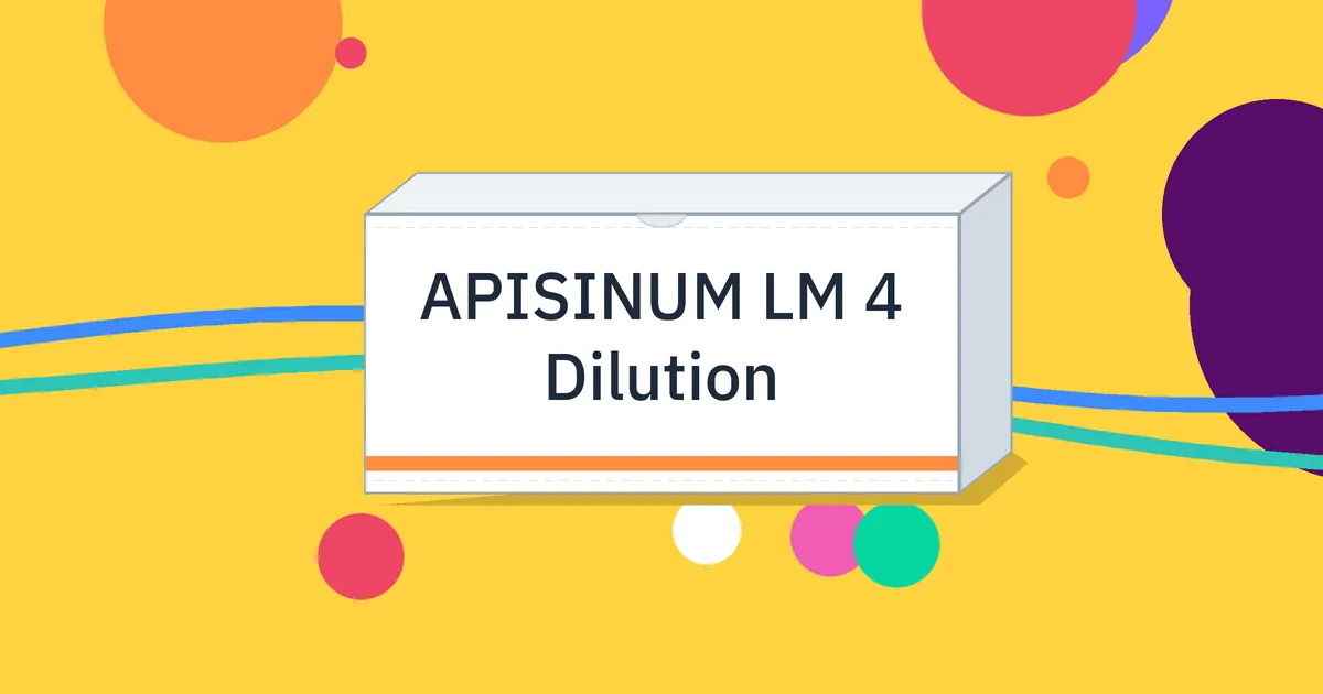 Symbolbild: Packung mit der Aufschrift APISINUM LM 4 Dilution (PZN 12456662) – Verfügbarkeit und Bezug in Apotheken in Frankfurt am Main