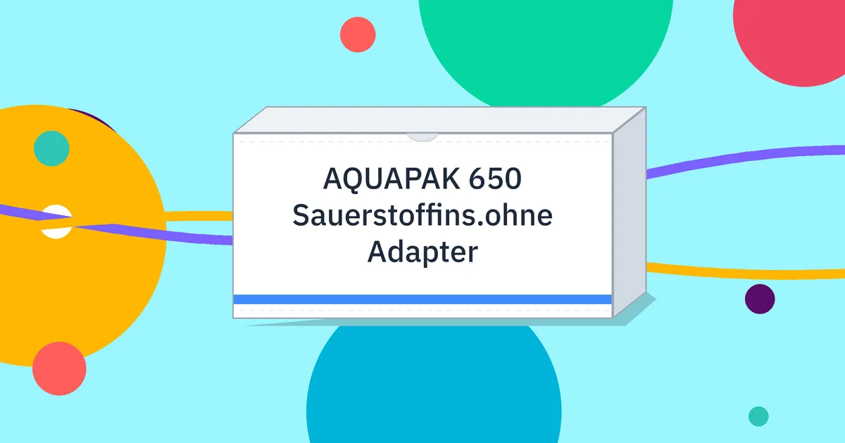 Symbolbild: Packung mit der Aufschrift AQUAPAK 650 Sauerstoffins.ohne Adapter (PZN 18054350) – Verfügbarkeit und Bezug in Apotheken in Frankfurt am Main
