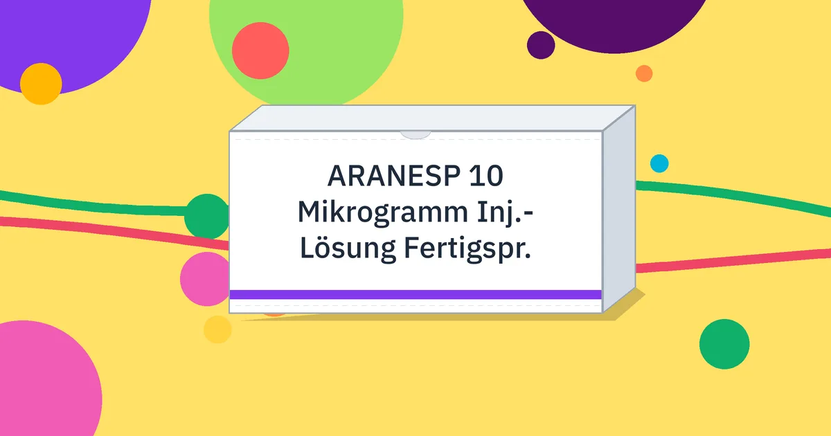 Symbolbild: Packung mit der Aufschrift ARANESP 10 Mikrogramm Inj.-Lösung Fertigspr. (PZN 01528223) – Verfügbarkeit und Bezug in Apotheken in Frankfurt am Main