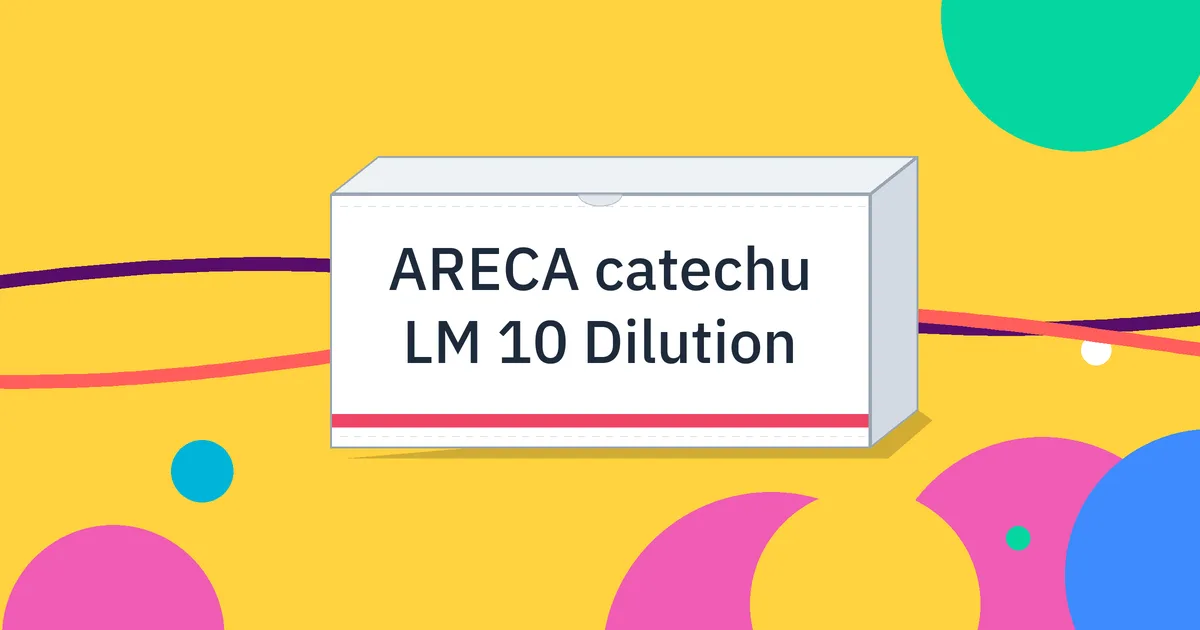 Symbolbild: Packung mit der Aufschrift ARECA catechu LM 10 Dilution (PZN 13388448) – Verfügbarkeit und Bezug in Apotheken in Frankfurt am Main