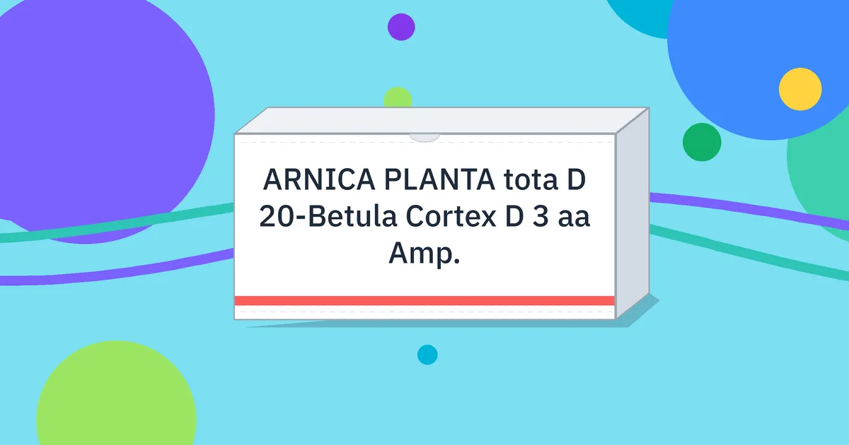 Symbolbild: Packung mit der Aufschrift ARNICA PLANTA tota D 20-Betula Cortex D 3 aa Amp. (PZN 16914392) – Verfügbarkeit und Bezug in Apotheken in Frankfurt am Main