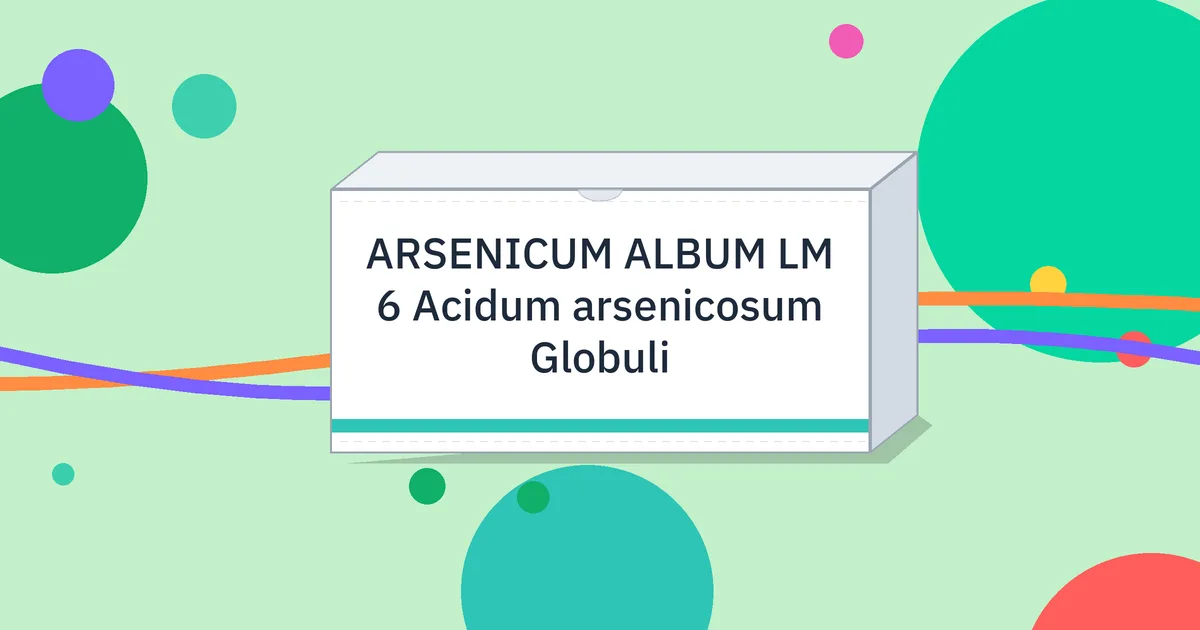 Symbolbild: Packung mit der Aufschrift ARSENICUM ALBUM LM 6 Acidum arsenicosum Globuli (PZN 20783688) – Verfügbarkeit und Bezug in Apotheken in Frankfurt am Main