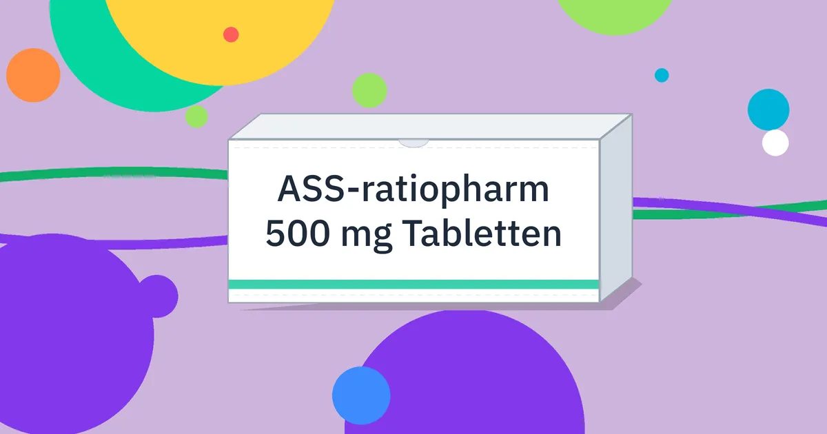 Symbolbild: Packung mit der Aufschrift ASS-ratiopharm 500 mg Tabletten (PZN 03416422) – Verfügbarkeit und Bezug in Apotheken in Frankfurt am Main