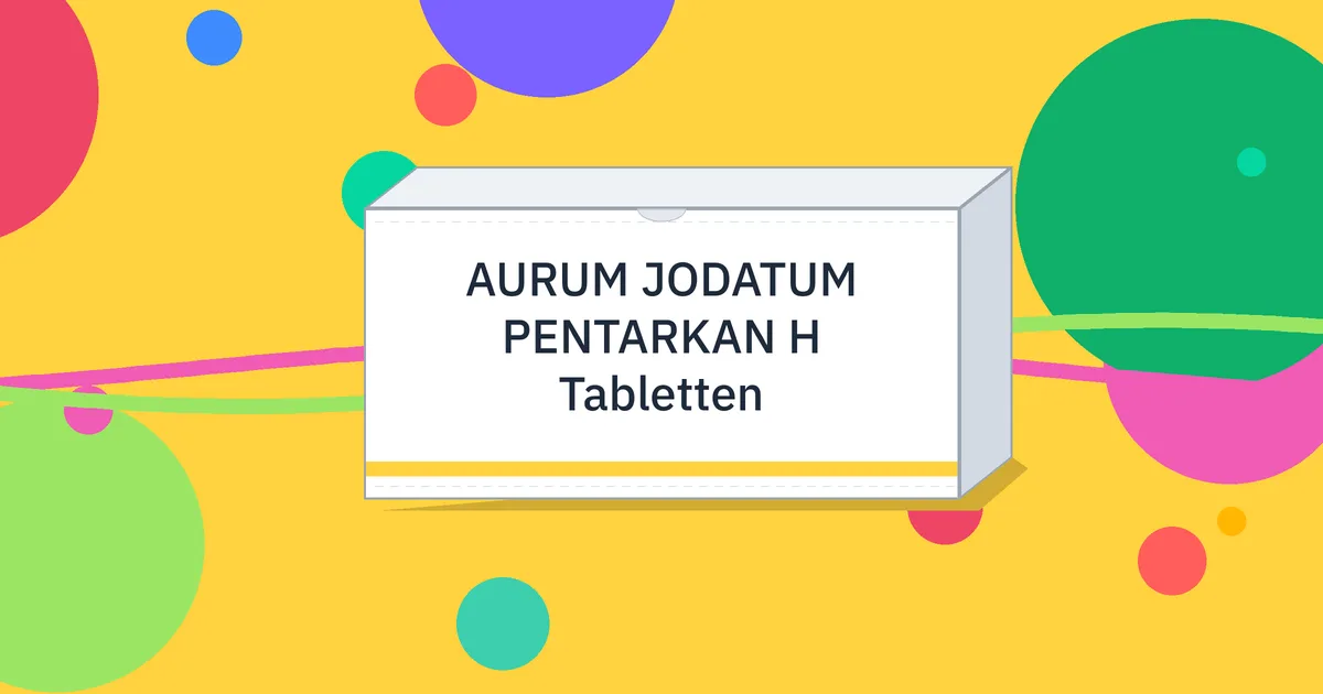 Symbolbild: Packung mit der Aufschrift AURUM JODATUM PENTARKAN H Tabletten (PZN 08922118) – Verfügbarkeit und Bezug in Apotheken in Frankfurt am Main
