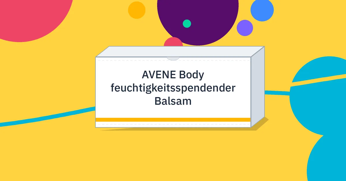 Symbolbild: Packung mit der Aufschrift AVENE Body feuchtigkeitsspendender Balsam (PZN 12742534) – Verfügbarkeit und Bezug in Apotheken in Frankfurt am Main