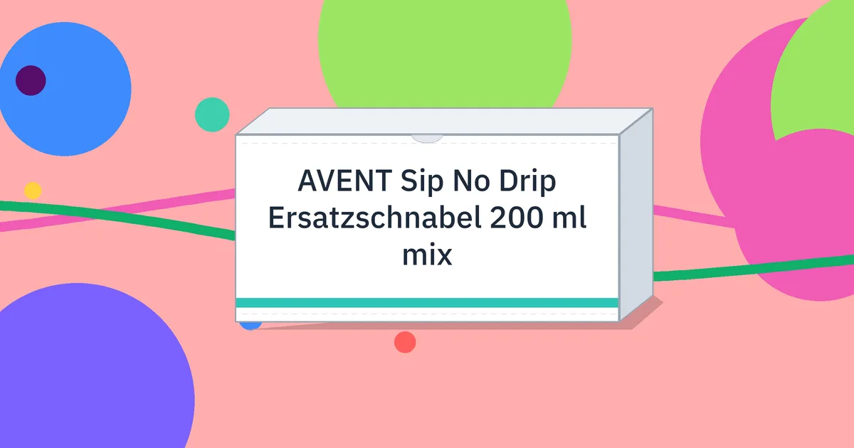 Symbolbild: Packung mit der Aufschrift AVENT Sip No Drip Ersatzschnabel 200 ml mix (PZN 10201308) – Verfügbarkeit und Bezug in Apotheken in Frankfurt am Main