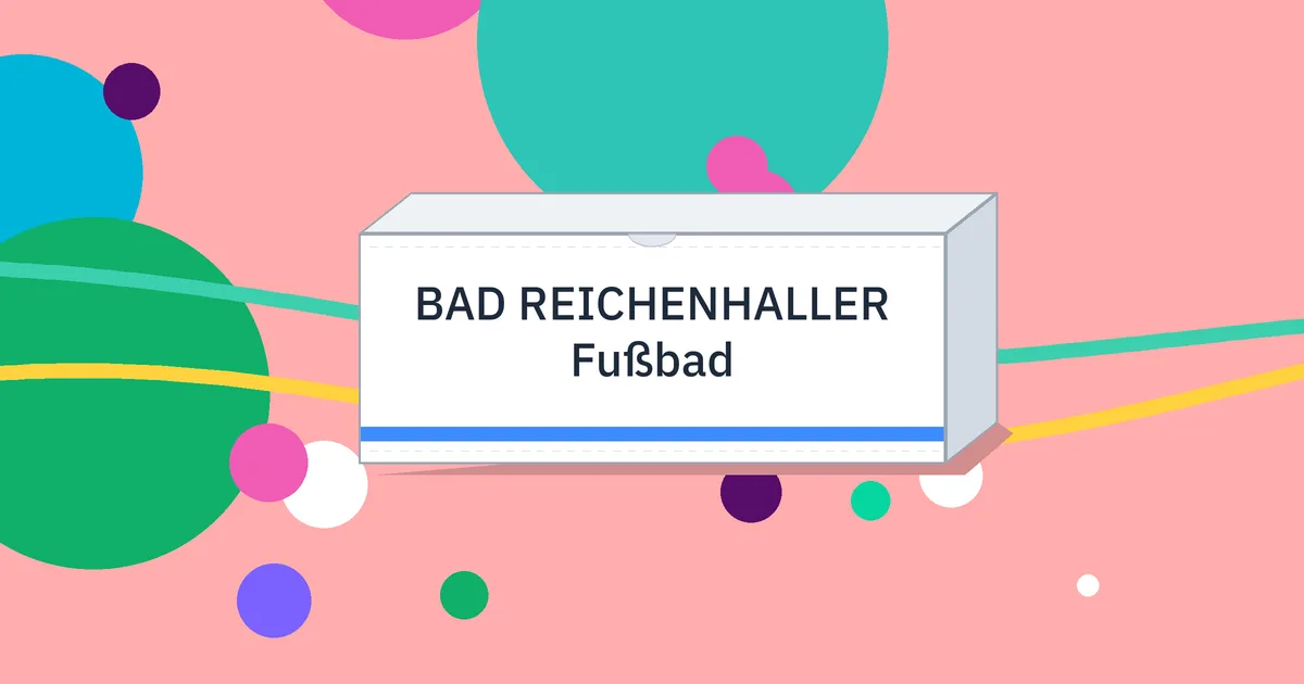 Symbolbild: Packung mit der Aufschrift BAD REICHENHALLER Fußbad (PZN 03929475) – Verfügbarkeit und Bezug in Apotheken in Frankfurt am Main