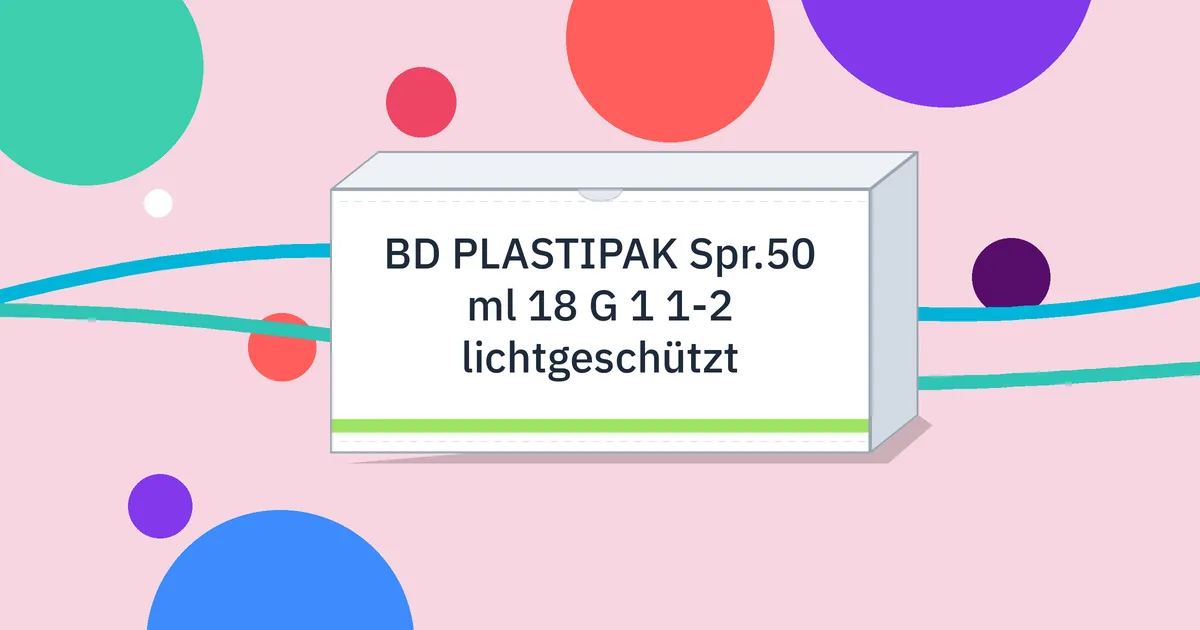 Symbolbild: Packung mit der Aufschrift BD PLASTIPAK Spr.50 ml 18 G 1 1-2 lichtgeschützt (PZN 14352688) – Verfügbarkeit und Bezug in Apotheken in Frankfurt am Main