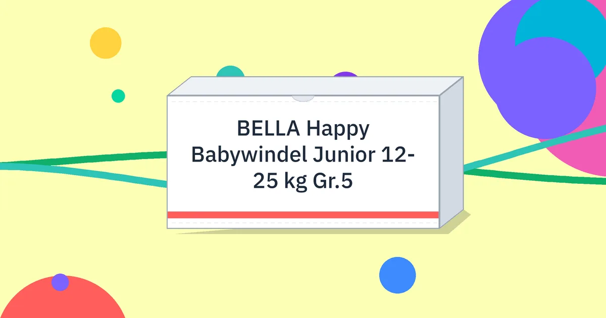 Symbolbild: Packung mit der Aufschrift BELLA Happy Babywindel Junior 12-25 kg Gr.5 (PZN 15591219) – Verfügbarkeit und Bezug in Apotheken in Frankfurt am Main