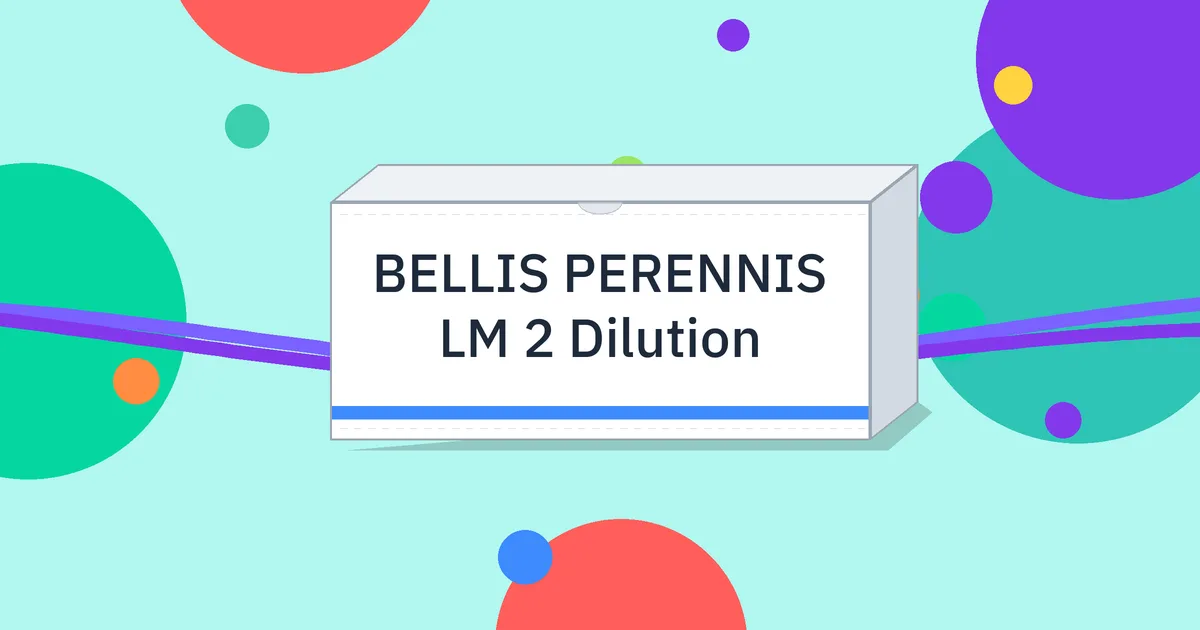 Symbolbild: Packung mit der Aufschrift BELLIS PERENNIS LM 2 Dilution (PZN 12791461) – Verfügbarkeit und Bezug in Apotheken in Frankfurt am Main