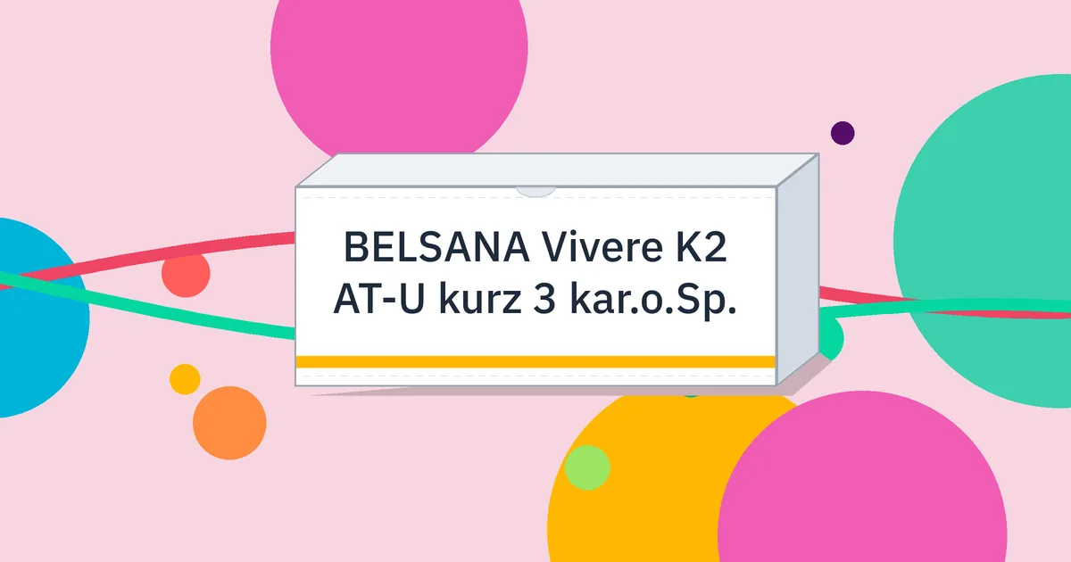 Symbolbild: Packung mit der Aufschrift BELSANA Vivere K2 AT-U kurz 3 kar.o.Sp. (PZN 08537886) – Verfügbarkeit und Bezug in Apotheken in Frankfurt am Main