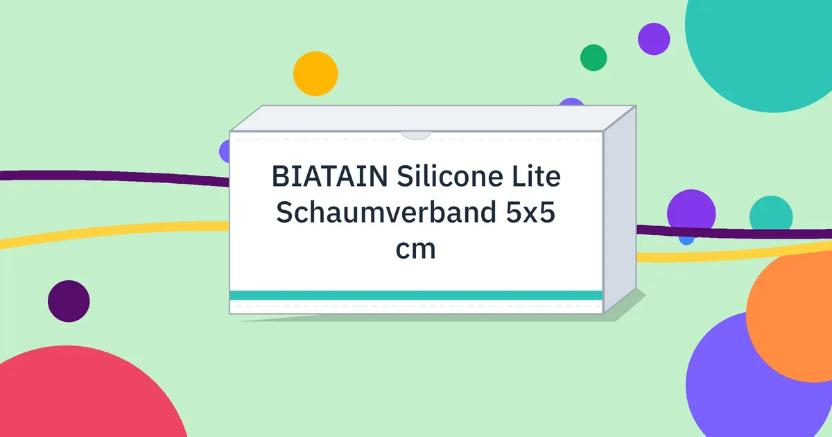 Symbolbild: Packung mit der Aufschrift BIATAIN Silicone Lite Schaumverband 5x5 cm (PZN 20344457) – Verfügbarkeit und Bezug in Apotheken in Frankfurt am Main