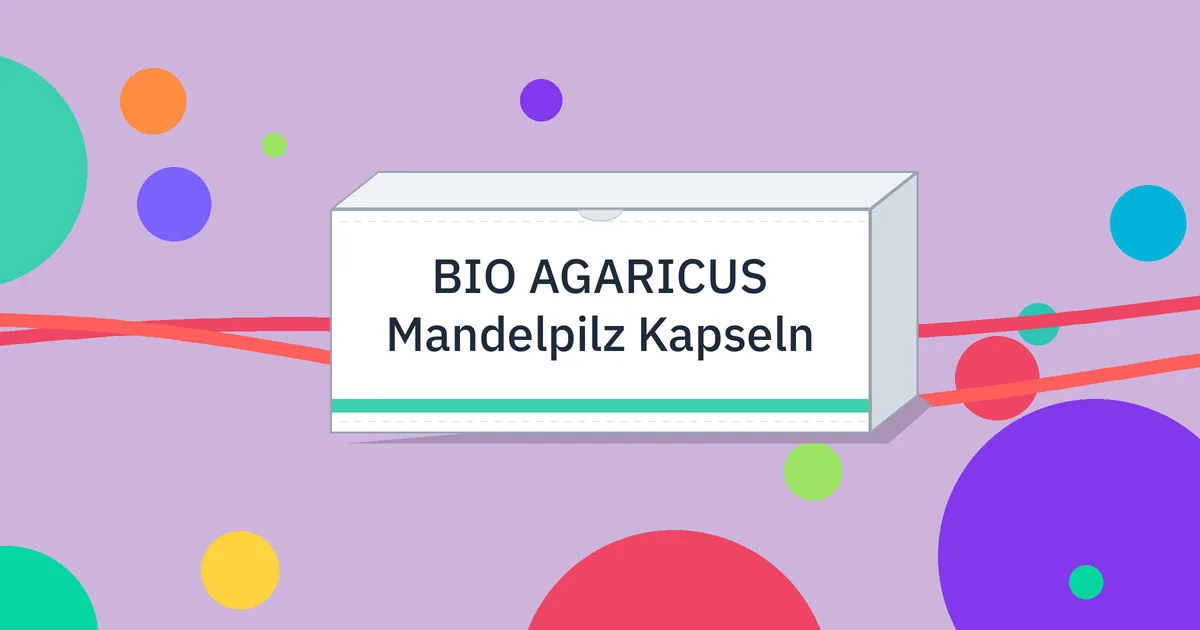Symbolbild: Packung mit der Aufschrift BIO AGARICUS Mandelpilz Kapseln (PZN 20403941) – Verfügbarkeit und Bezug in Apotheken in Frankfurt am Main