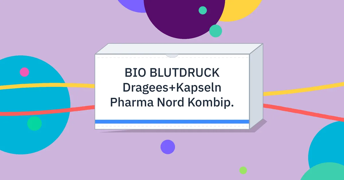 Symbolbild: Packung mit der Aufschrift BIO BLUTDRUCK Dragees+Kapseln Pharma Nord Kombip. (PZN 03646725) – Verfügbarkeit und Bezug in Apotheken in Frankfurt am Main