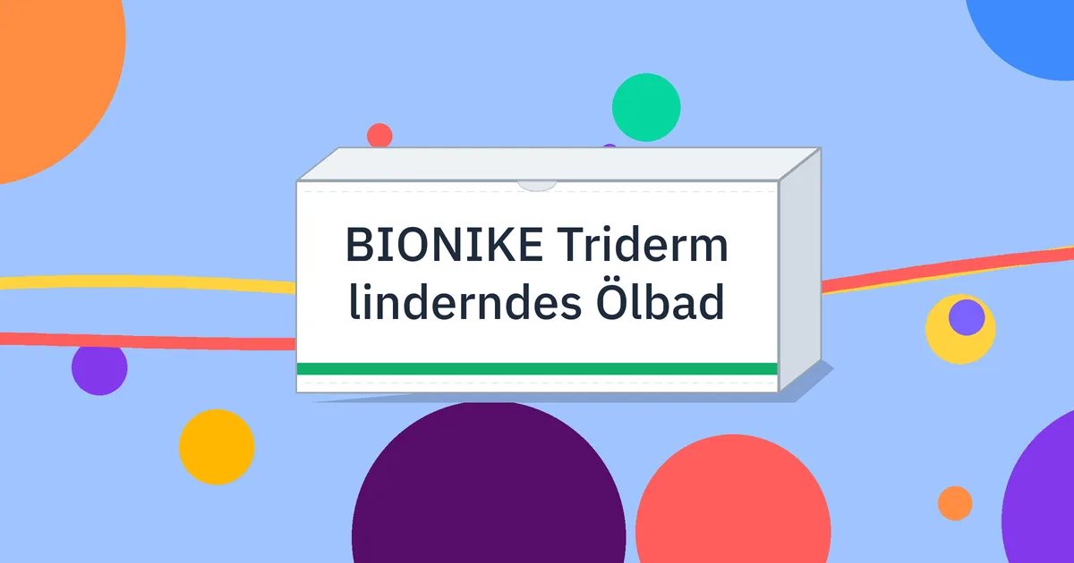 Symbolbild: Packung mit der Aufschrift BIONIKE Triderm linderndes Ölbad (PZN 12534468) – Verfügbarkeit und Bezug in Apotheken in Frankfurt am Main