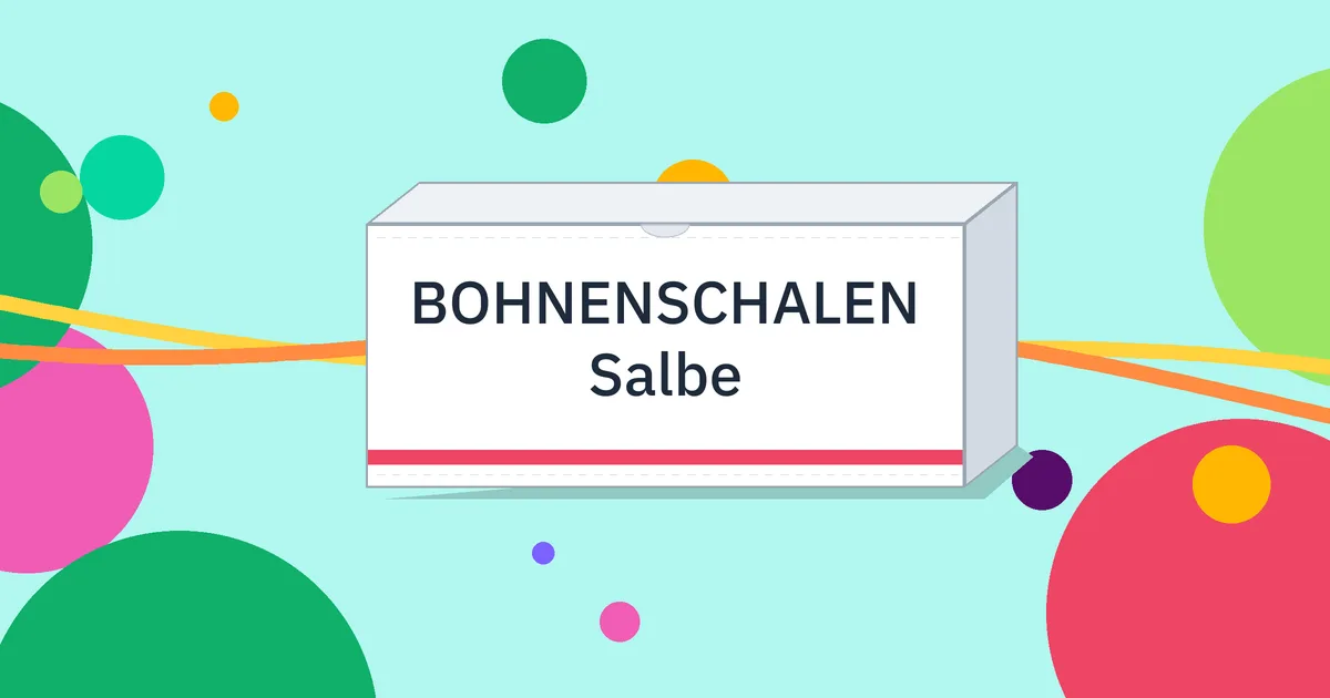 Symbolbild: Packung mit der Aufschrift BOHNENSCHALEN Salbe (PZN 17937432) – Verfügbarkeit und Bezug in Apotheken in Frankfurt am Main