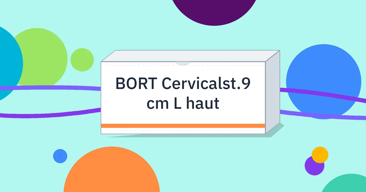 Symbolbild: Packung mit der Aufschrift BORT Cervicalst.9 cm L haut (PZN 06157441) – Verfügbarkeit und Bezug in Apotheken in Frankfurt am Main