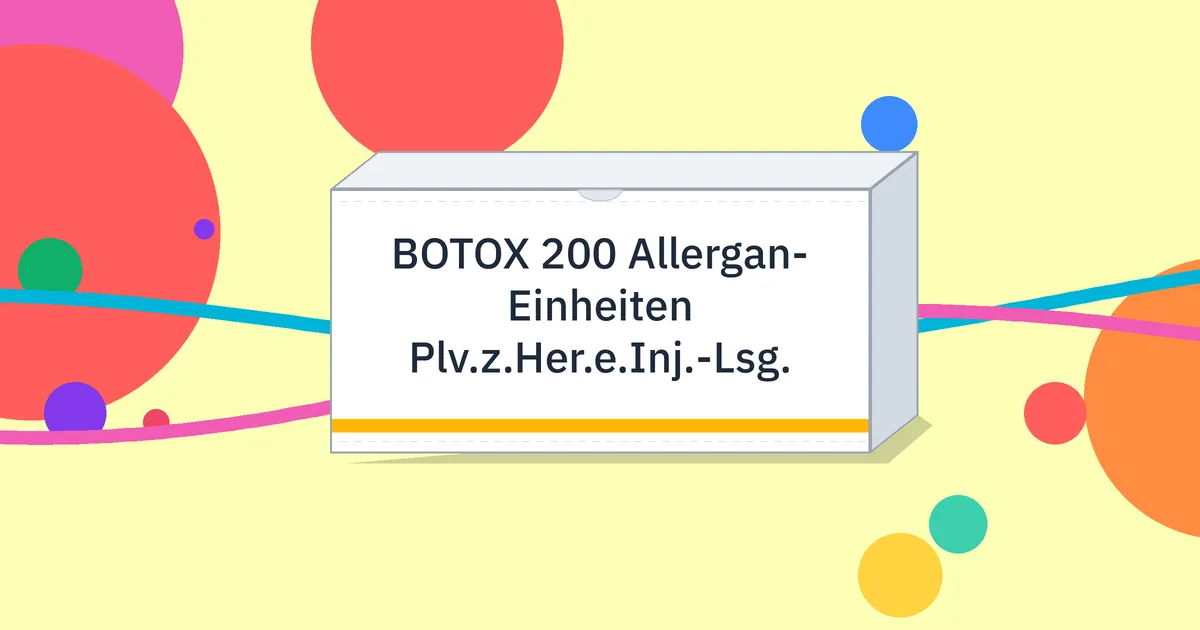 Symbolbild: Packung mit der Aufschrift BOTOX 200 Allergan-Einheiten Plv.z.Her.e.Inj.-Lsg. (PZN 09901696) – Verfügbarkeit und Bezug in Apotheken in Frankfurt am Main